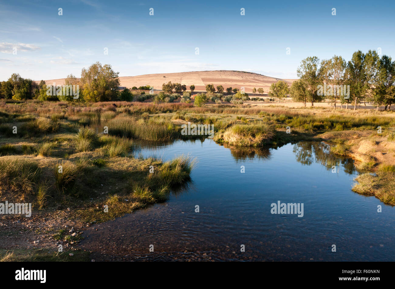 The Bullaque River at its pass through Porzuna, La Mancha, Ciudad Real ...