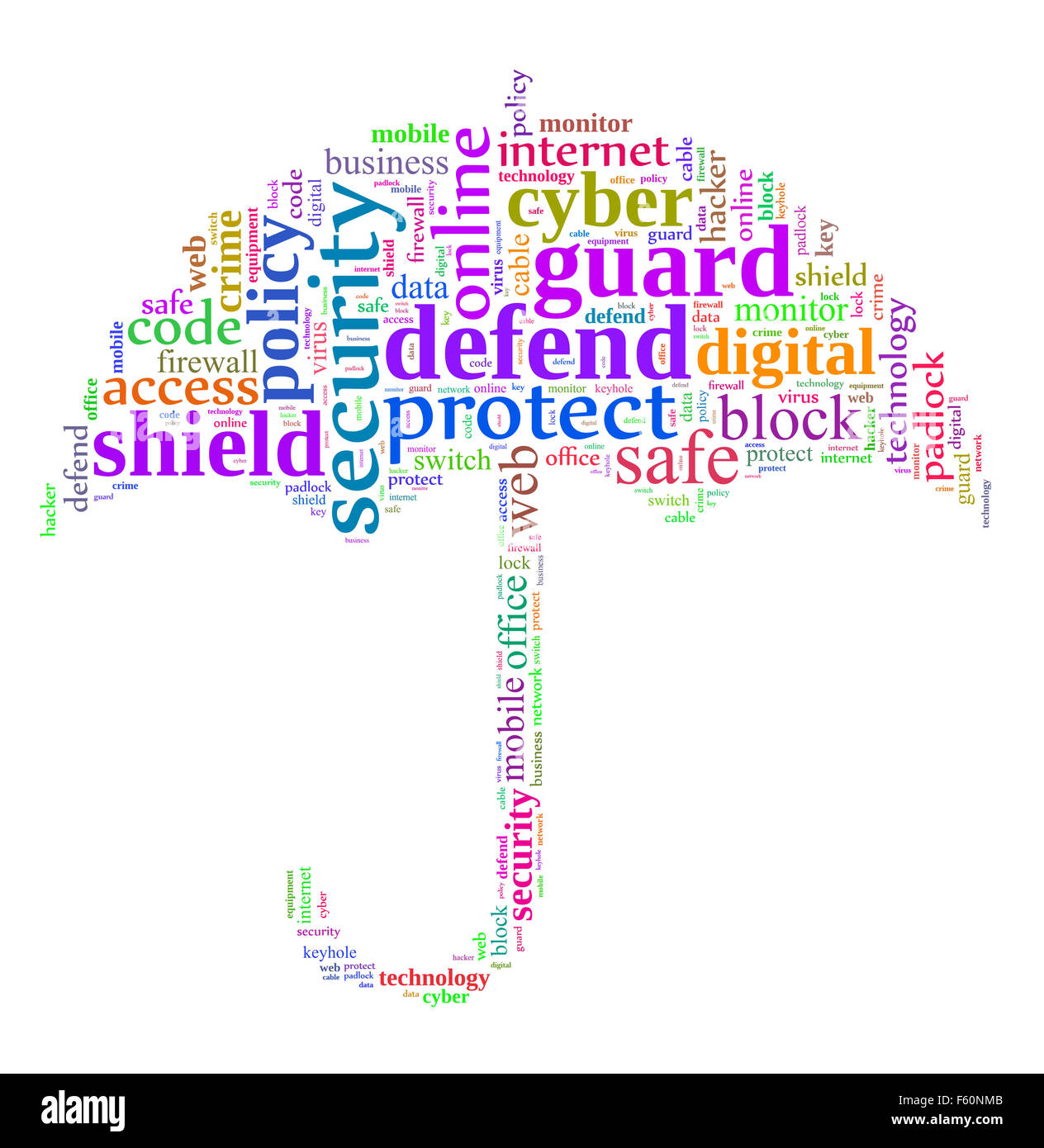 Security word cloud illustration concept over dark background Stock ...