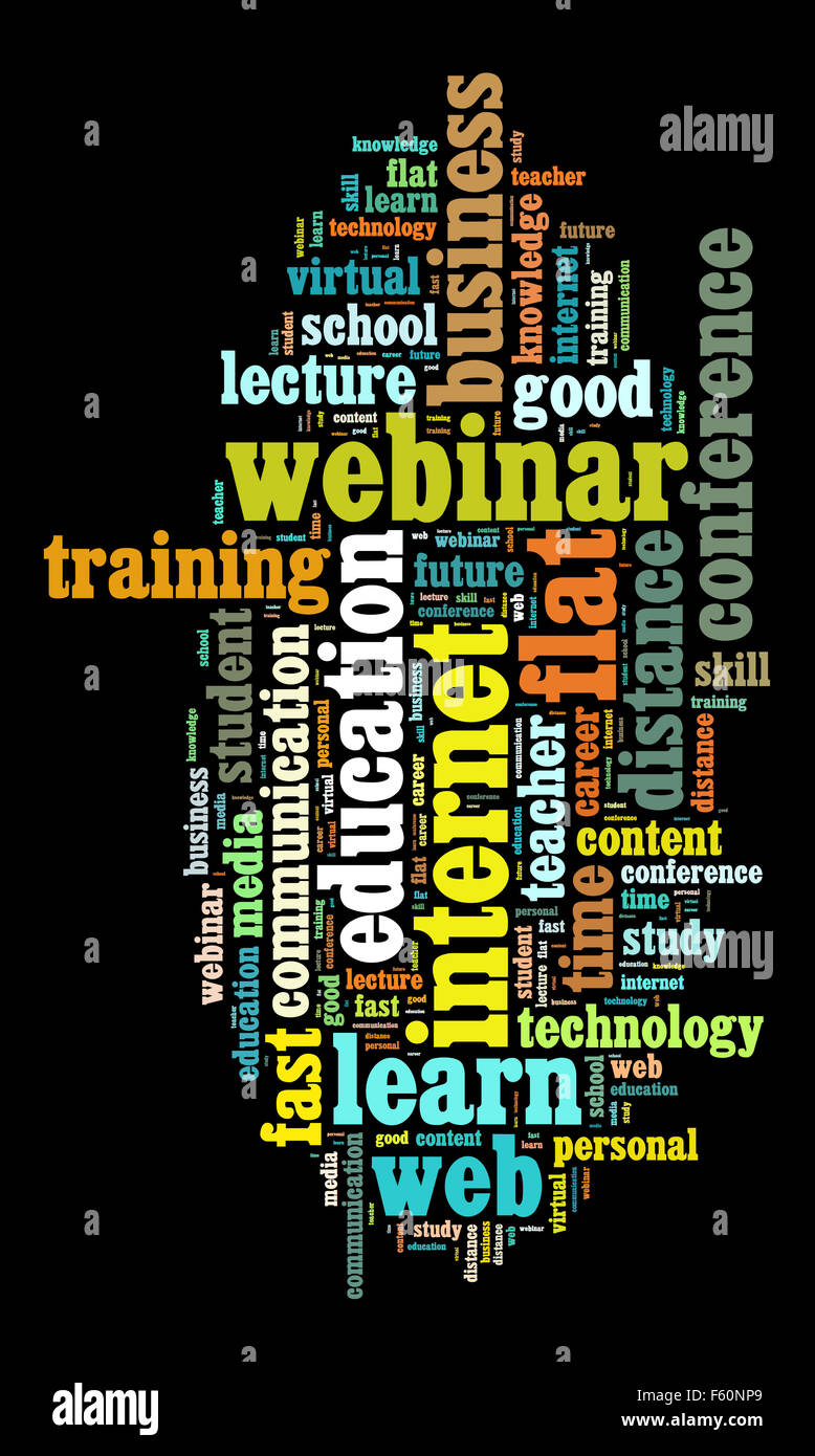 Internet learning illustration word cloud concept Stock Photo - Alamy
