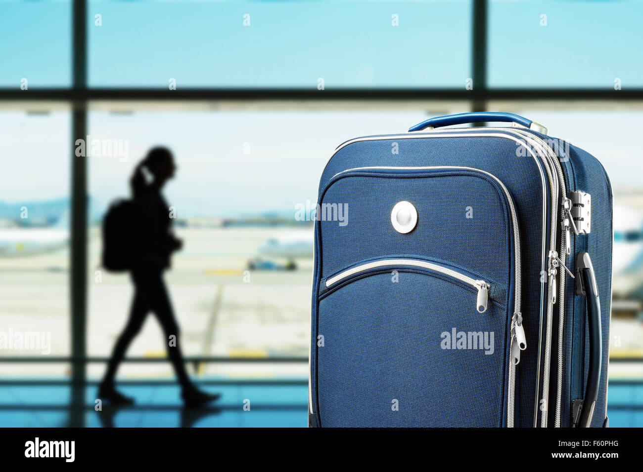 Closeup of suitcase at the airport Stock Photo - Alamy