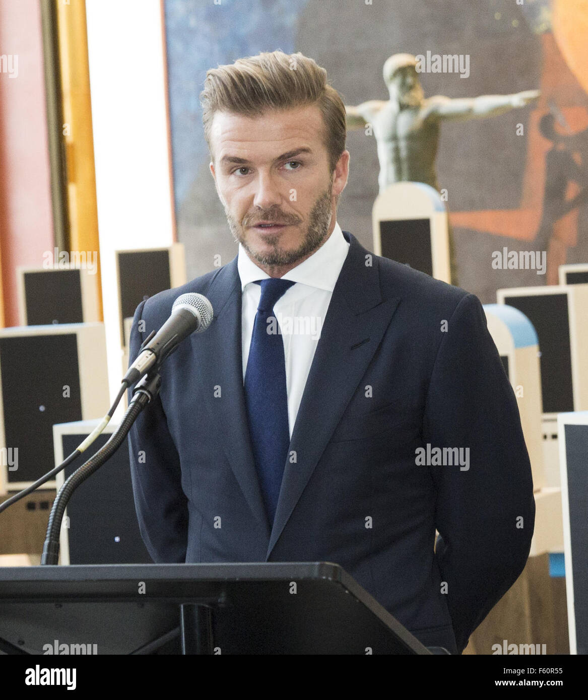 UNICEF Goodwill Ambassador David Beckham visits the United Nations ...