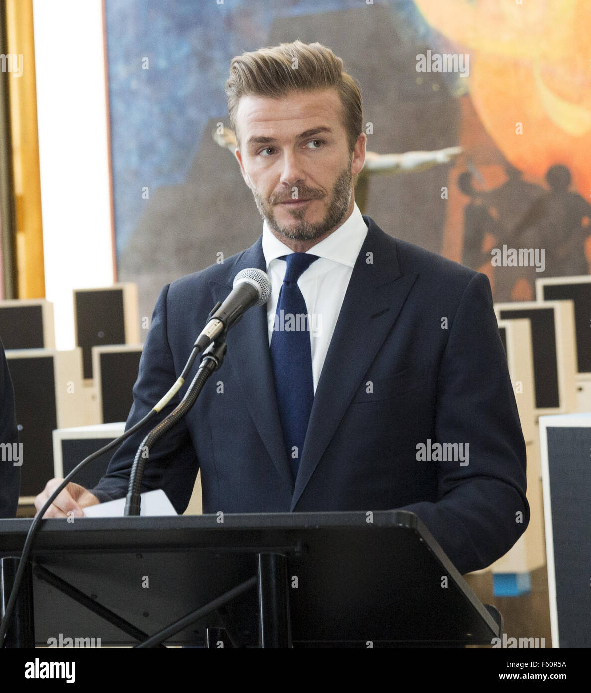 UNICEF Goodwill Ambassador David Beckham visits the United Nations ...