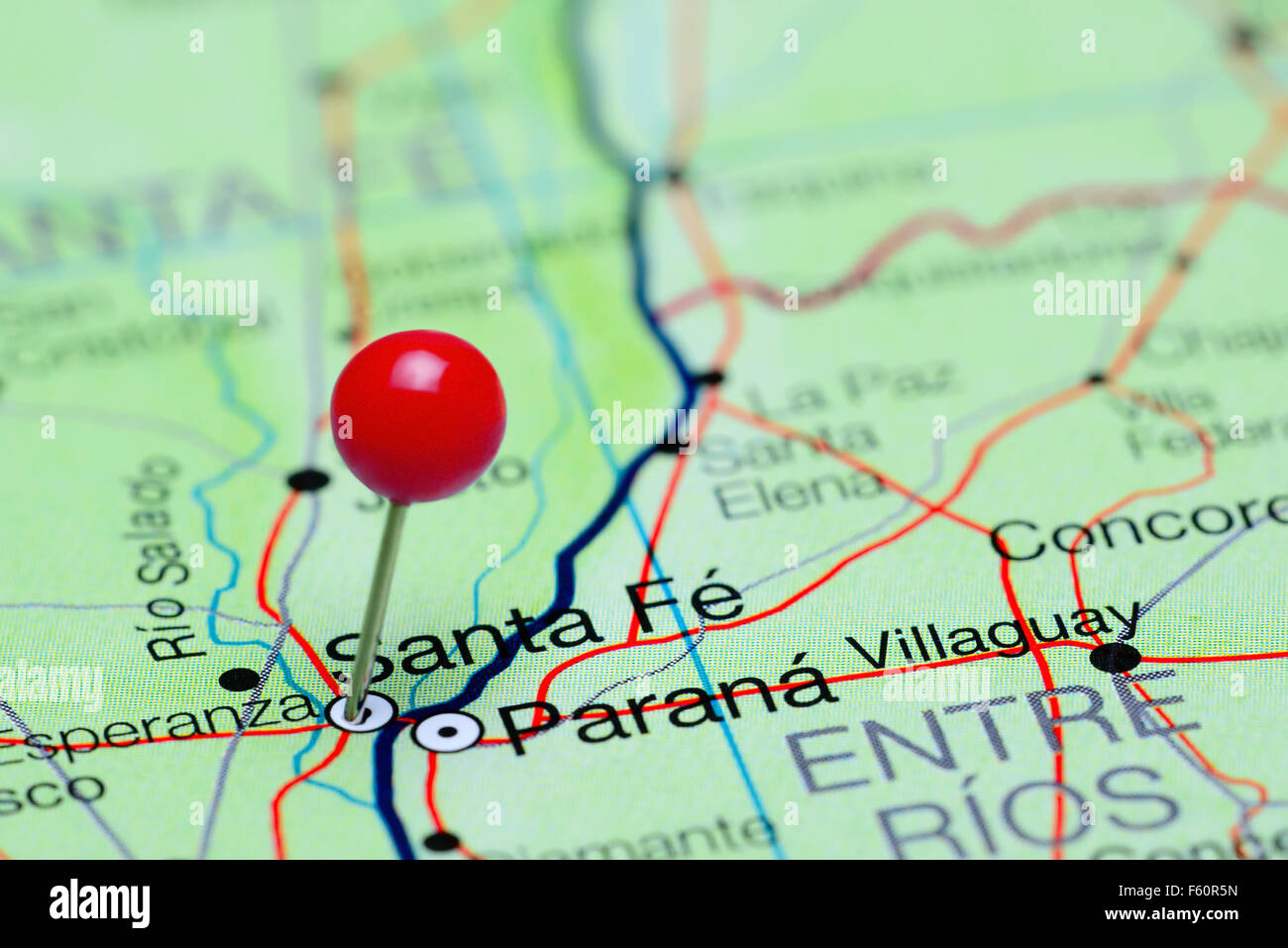 Santa fe map hi-res stock photography and images - Alamy