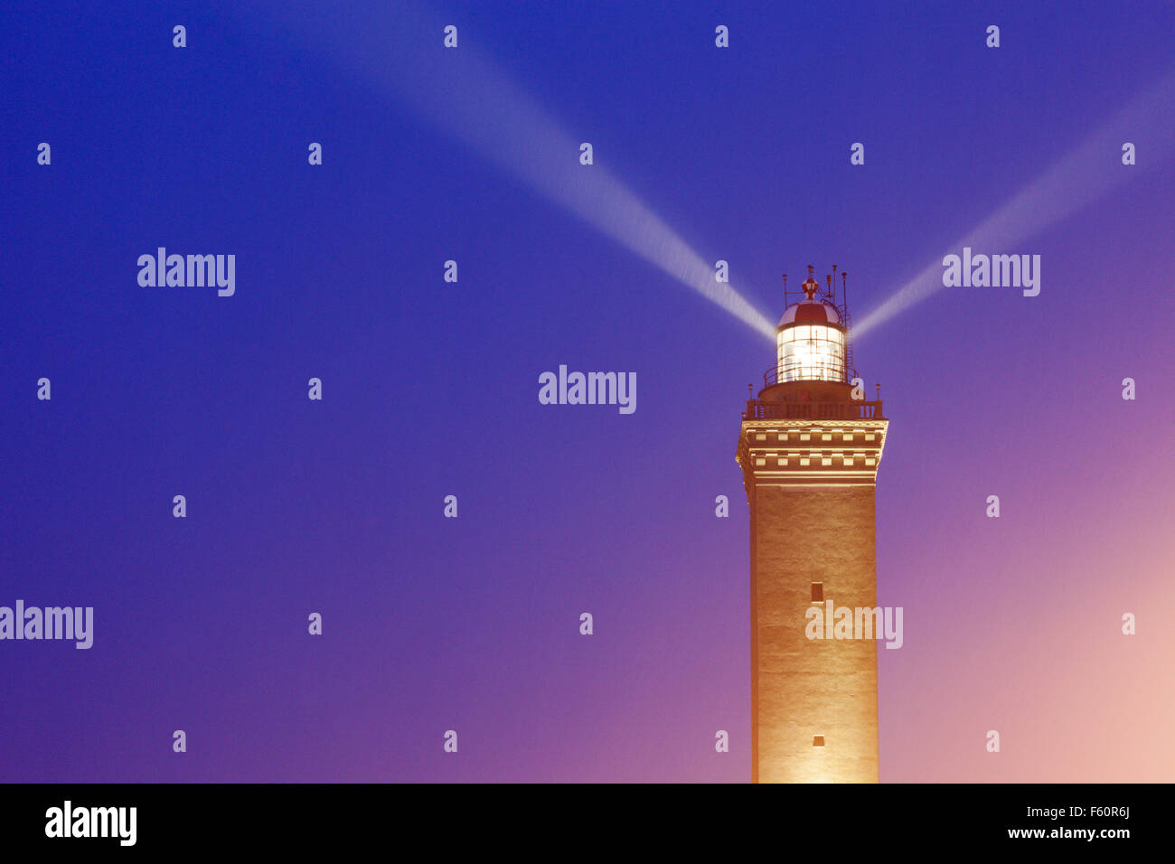 Lighthouse of Genoa at sunset. Genoa, Liguria, Italy Stock Photo - Alamy