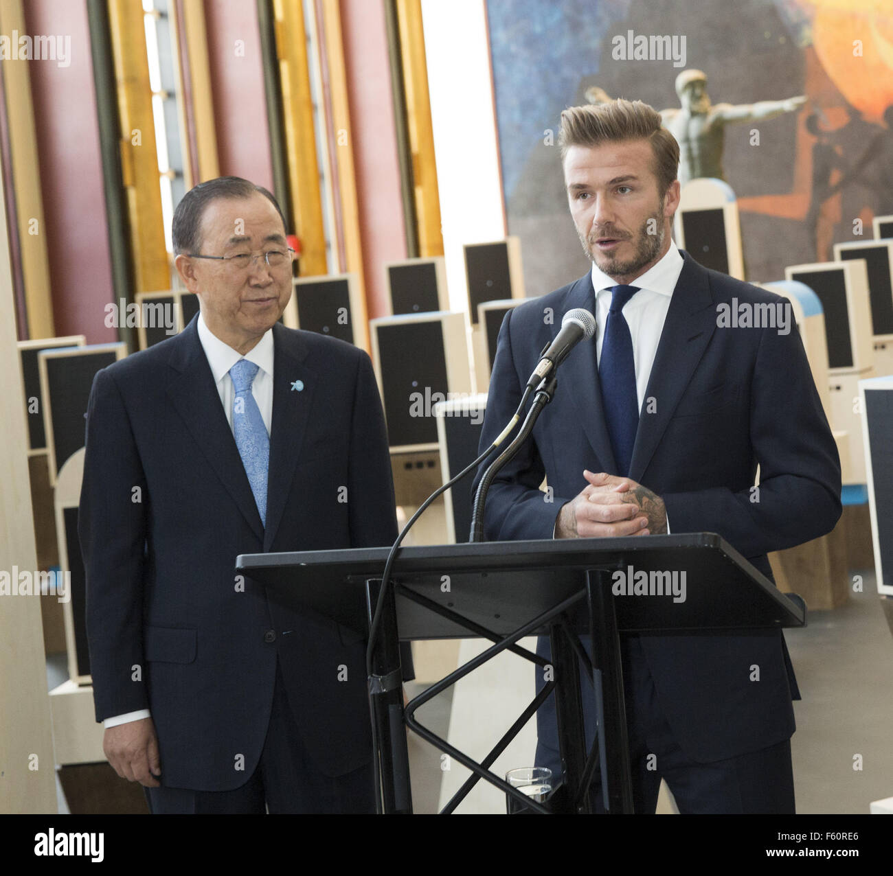 UNICEF Goodwill Ambassador David Beckham visits the United Nations ...