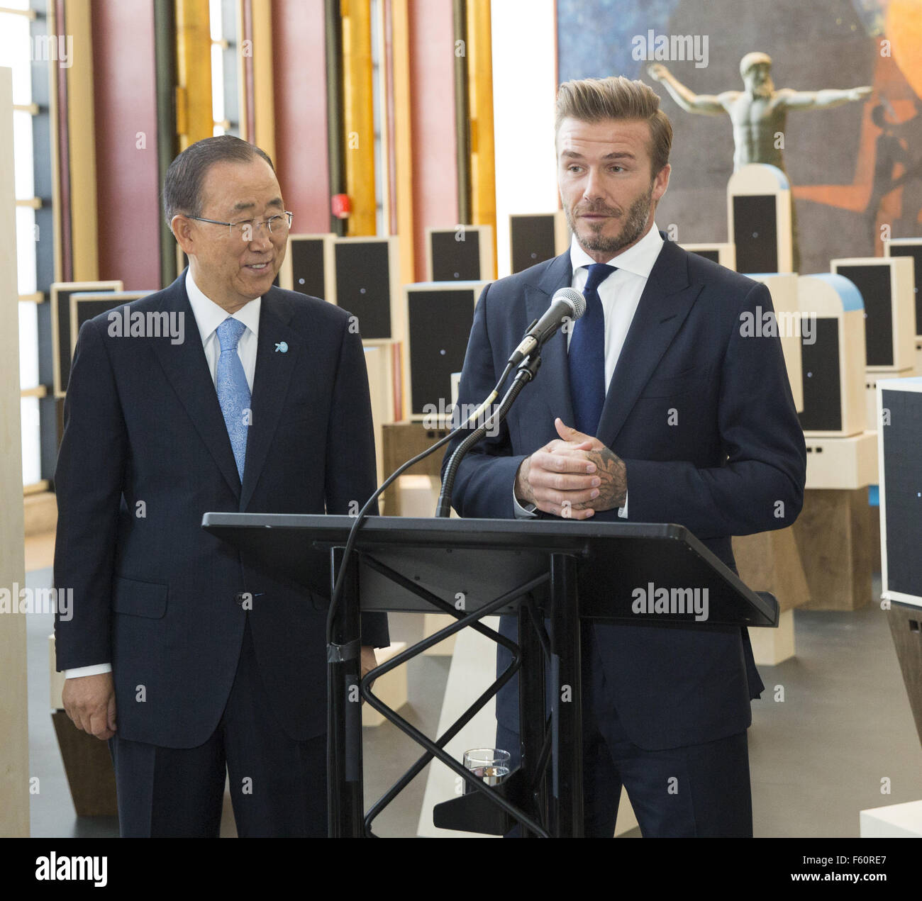 UNICEF Goodwill Ambassador David Beckham visits the United Nations ...