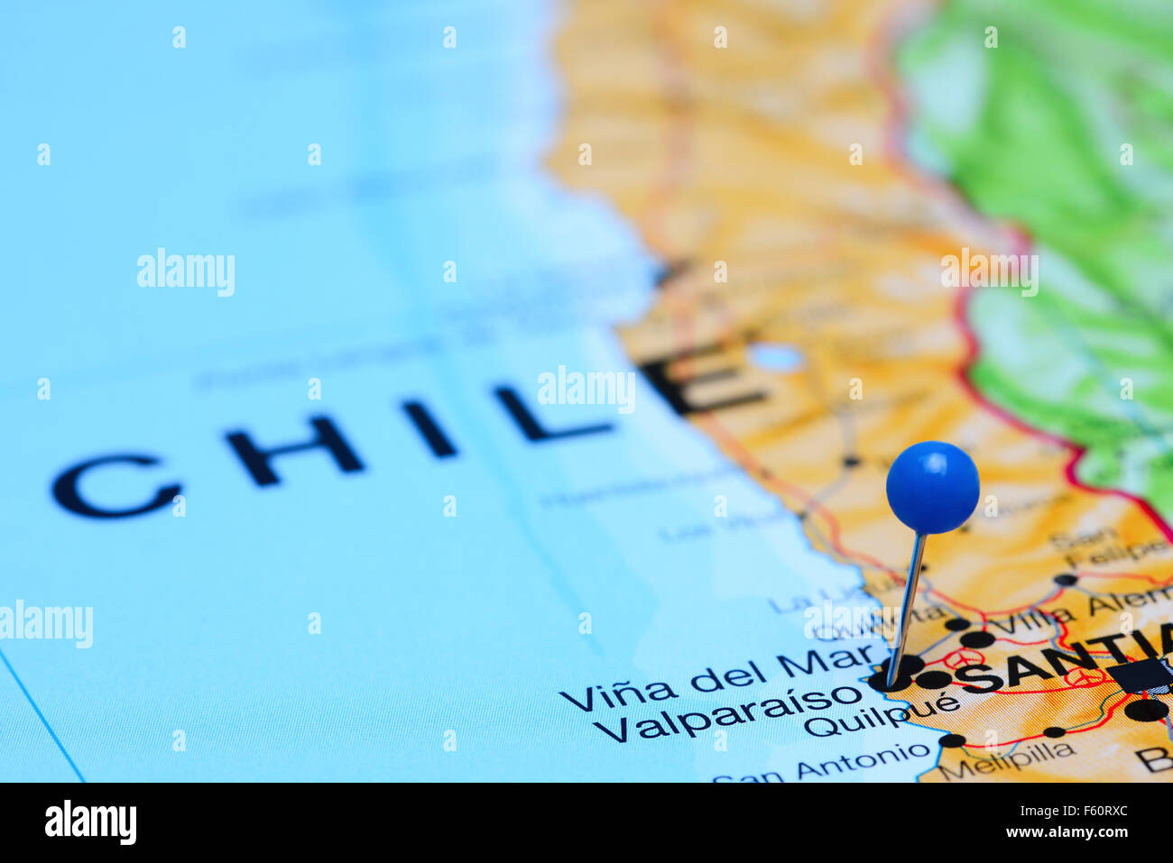 Valparaiso map hi-res stock photography and images - Alamy