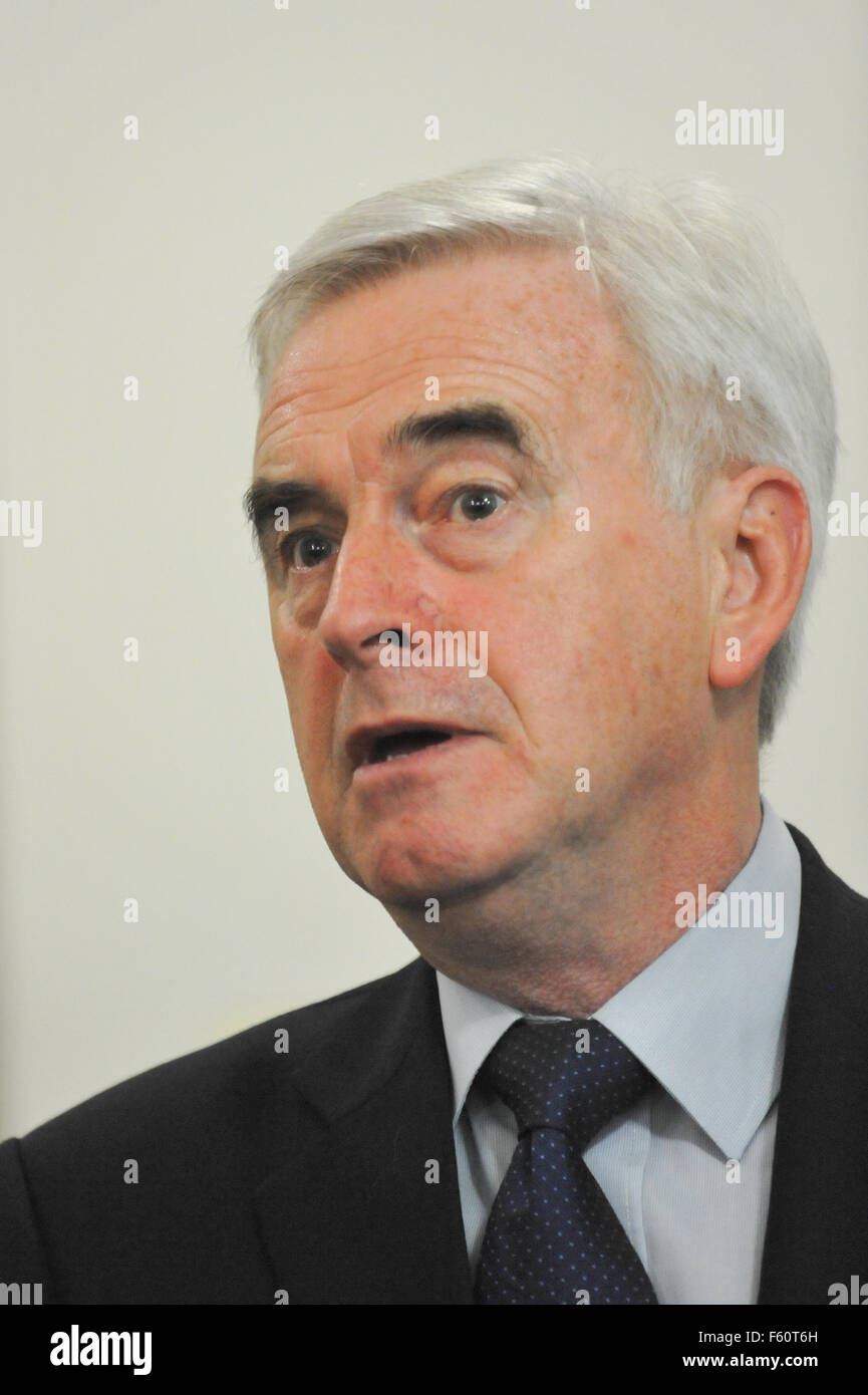 Shadow Chancellor John McDonnell. Members of the UCU at a rally, on the ...