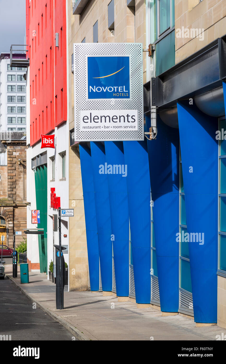 Novotel Hotel sign, Regent Street, Glasgow, Scotland, UK Stock Photo ...