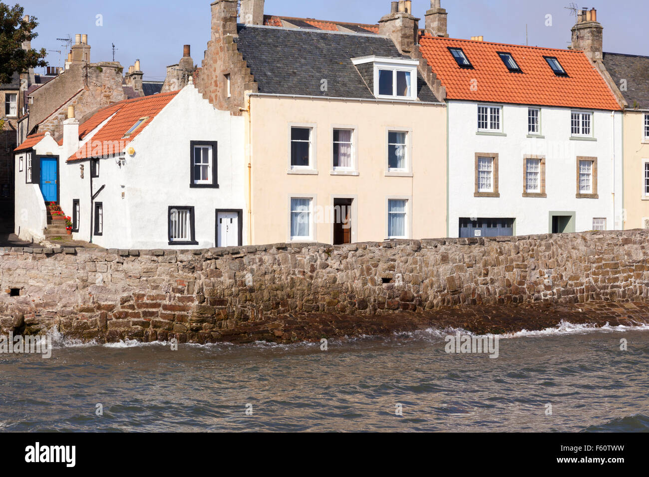 Traditional buildings in the small fishing village of Anstruther in the ...