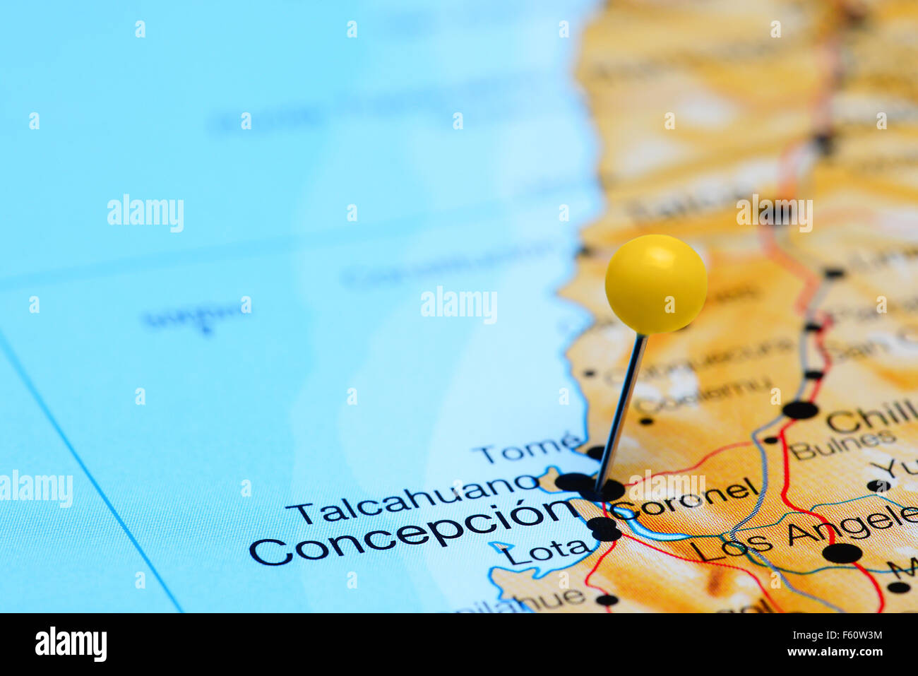 Concepcion chile map hi-res stock photography and images - Alamy