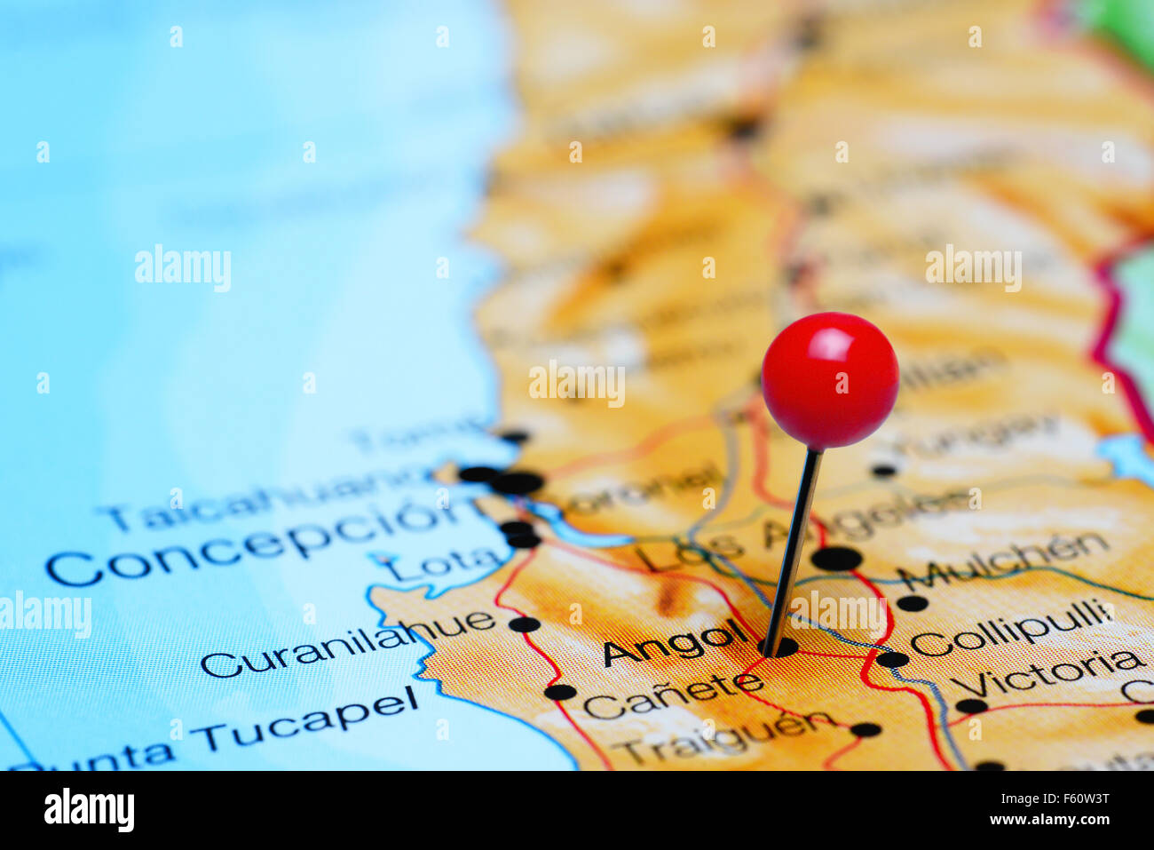 Chile marked on map hi-res stock photography and images - Alamy