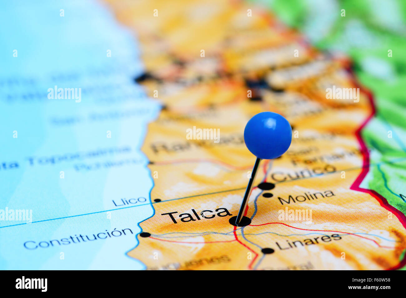 Talca city map hi-res stock photography and images - Alamy
