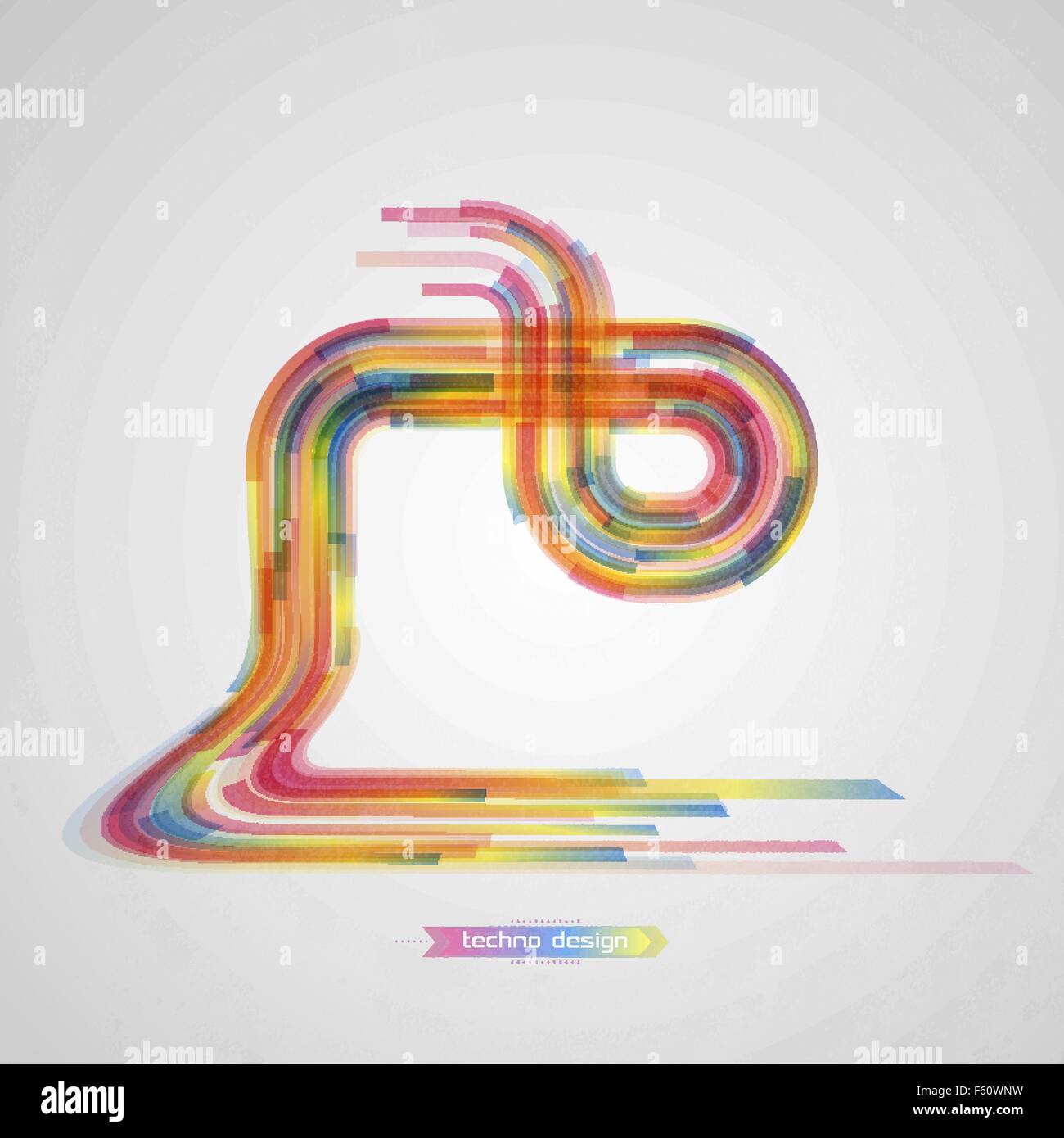 Techno Vector Curves Tapes Abstract Background Stock Vector Image & Art ...