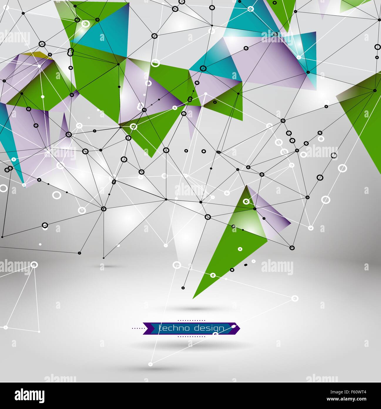 Abstract Geometric Polygonal Shape. Vector Science Background ...