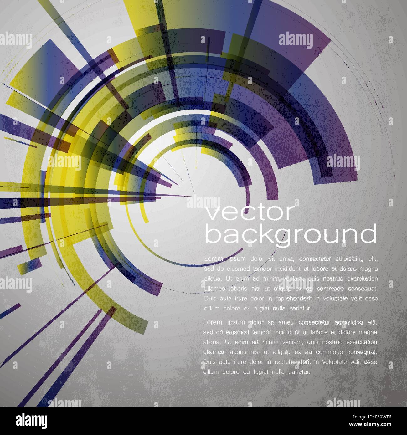 Techno Geometric Vector Circle Modern Science Abstract Background Stock ...