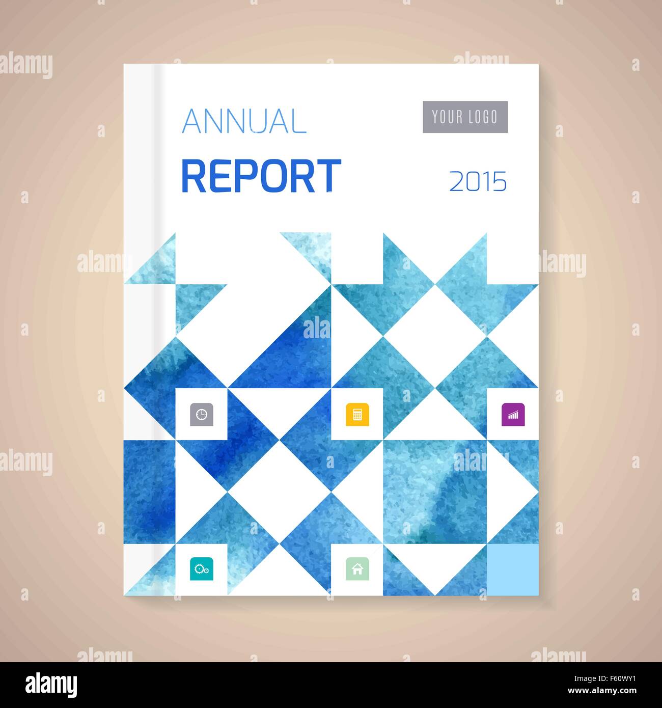 Annual Report Cover vector illustration Stock Vector Image & Art - Alamy