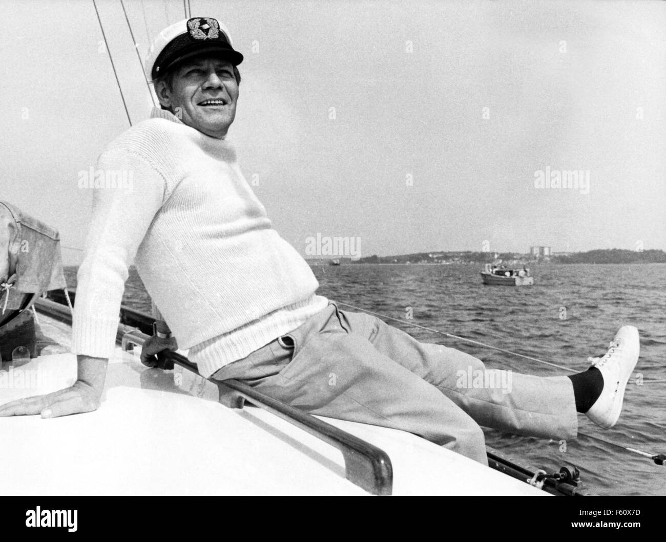 FILE - A file picture dated 27 July 1971 shows Helmut Schmidt enjoying ...
