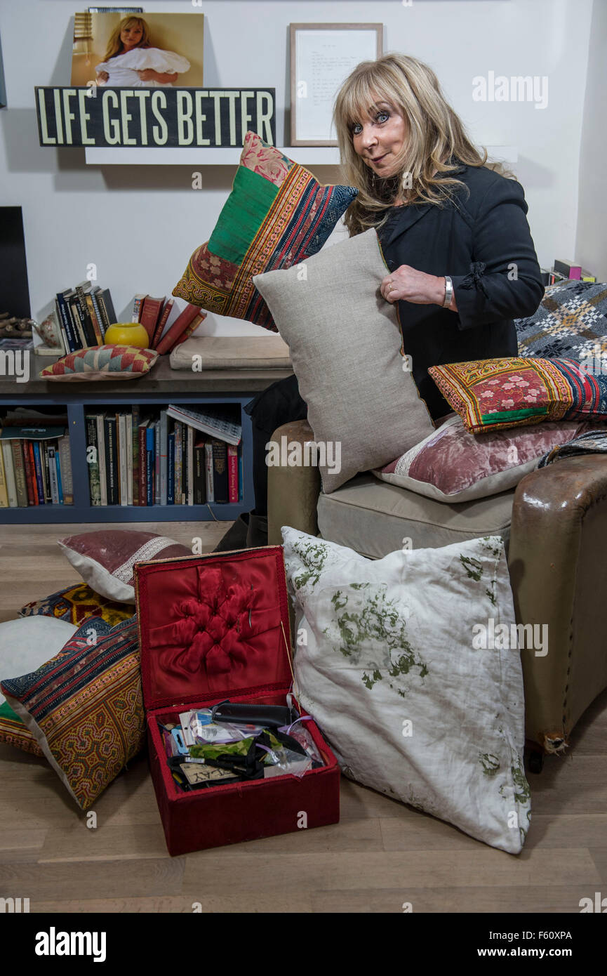 Helen Lederer portraits UK comedy actor and writer showing off some of ...