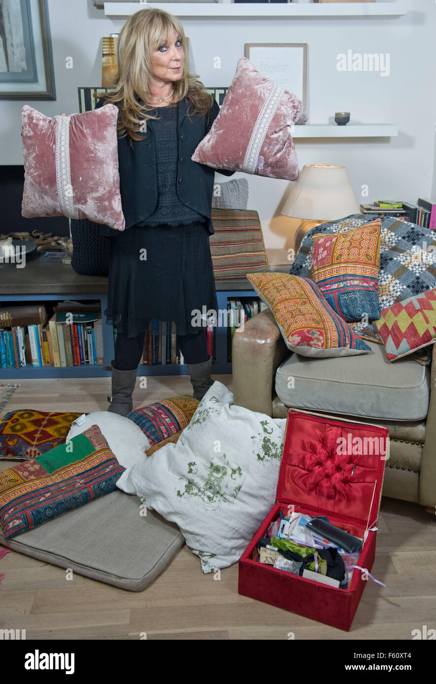 Helen Lederer portraits UK comedy actor and writer showing off some of ...