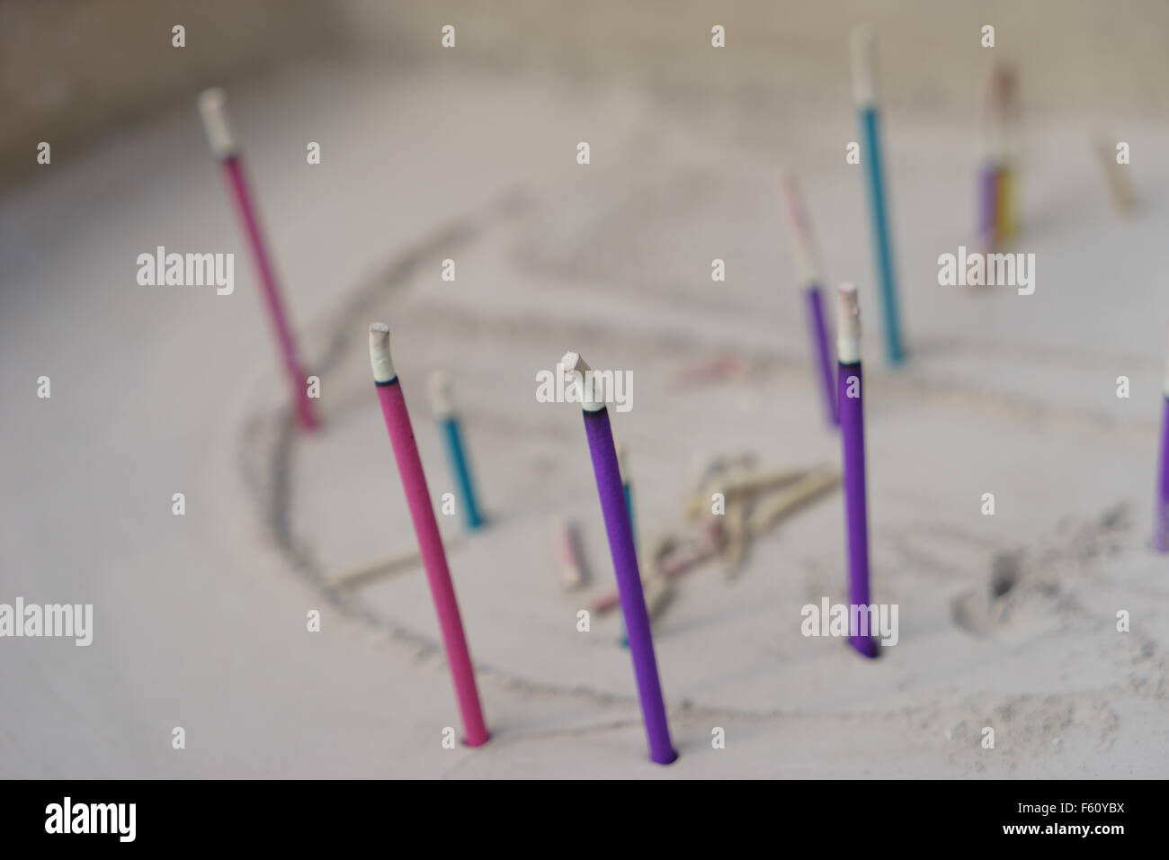 Incense sticks burning at a Buddhist temple in Japan Stock Photo - Alamy