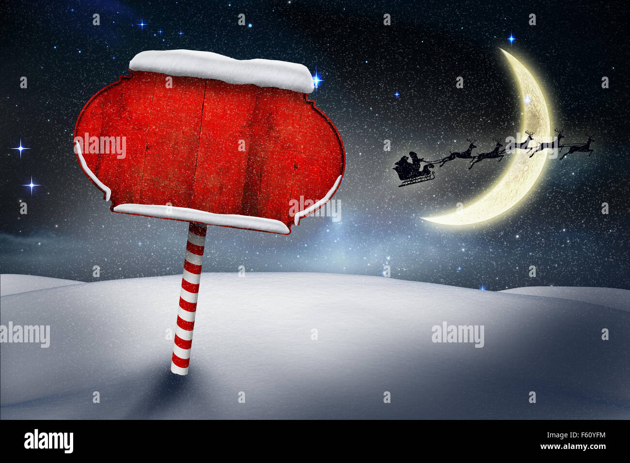 Santa sign in north pole Stock Photo - Alamy