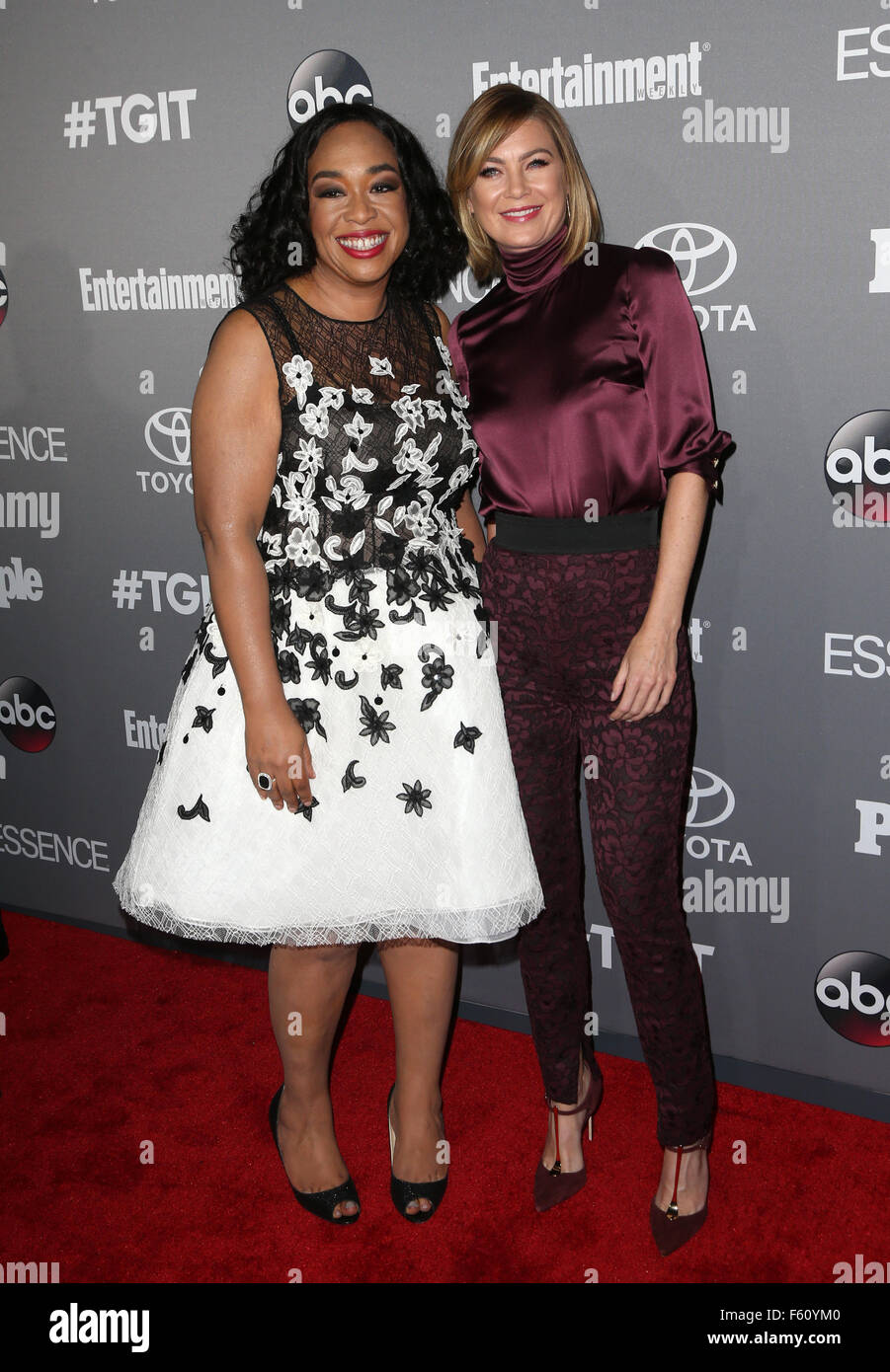 ABC's TGIT premiere event - Arrivals Featuring: Shonda Rhimes, Ellen ...