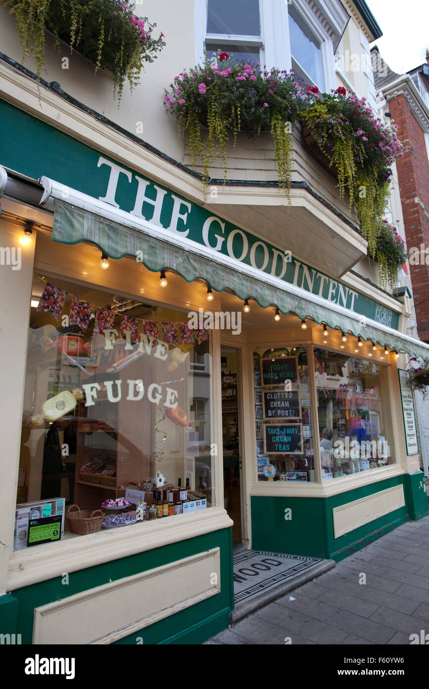 'The Good Intent' ice cream and sweet shop, Dartmouth, Devon, England ...