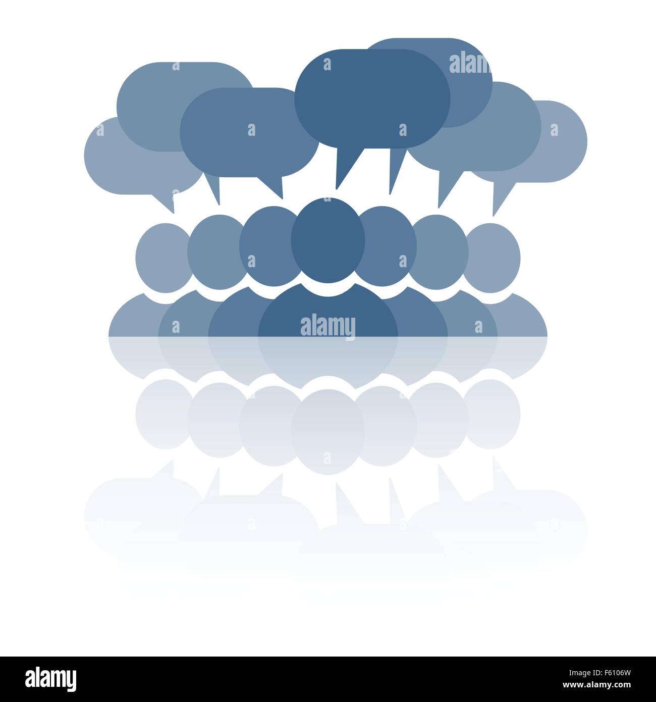 Community Concept. People talking on white background Stock Vector ...