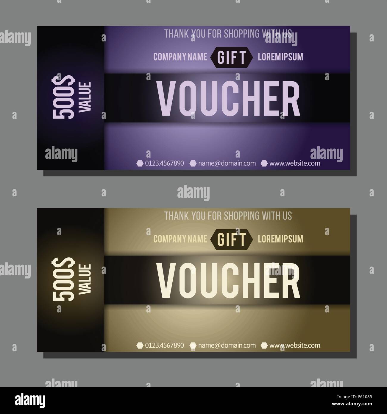 Modern Gift Voucher Template Stock Vector Image & Art - Alamy