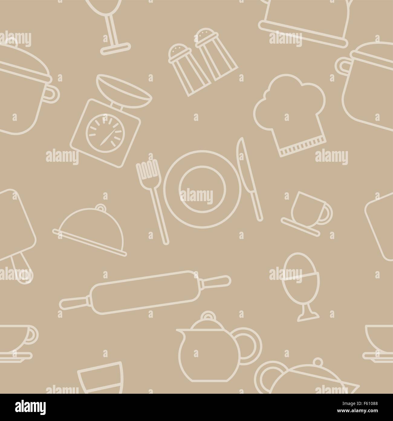 Food and drink outline seamless pattern Stock Vector Image & Art - Alamy