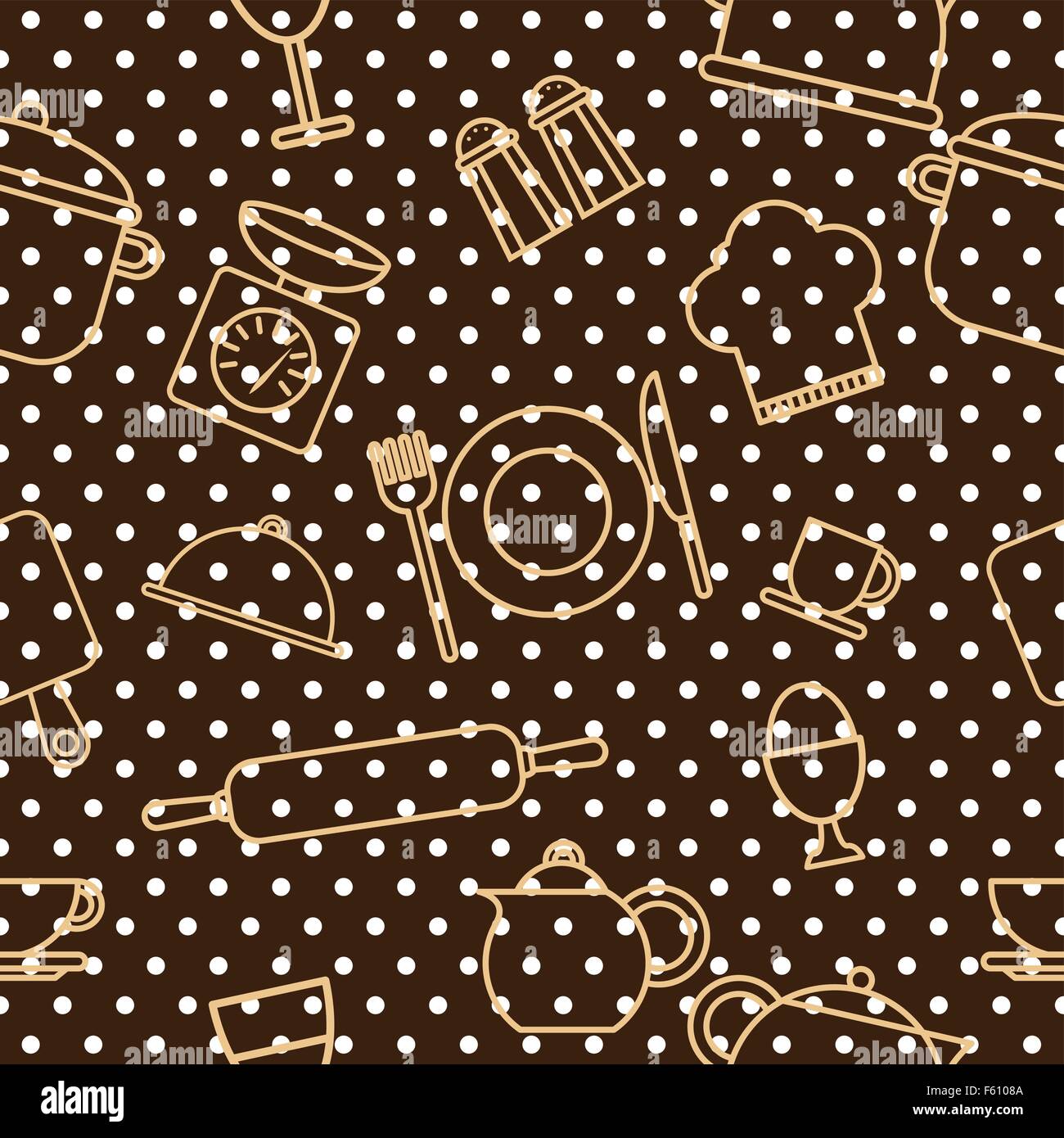 Food and drink outline seamless pattern Stock Vector Image & Art - Alamy