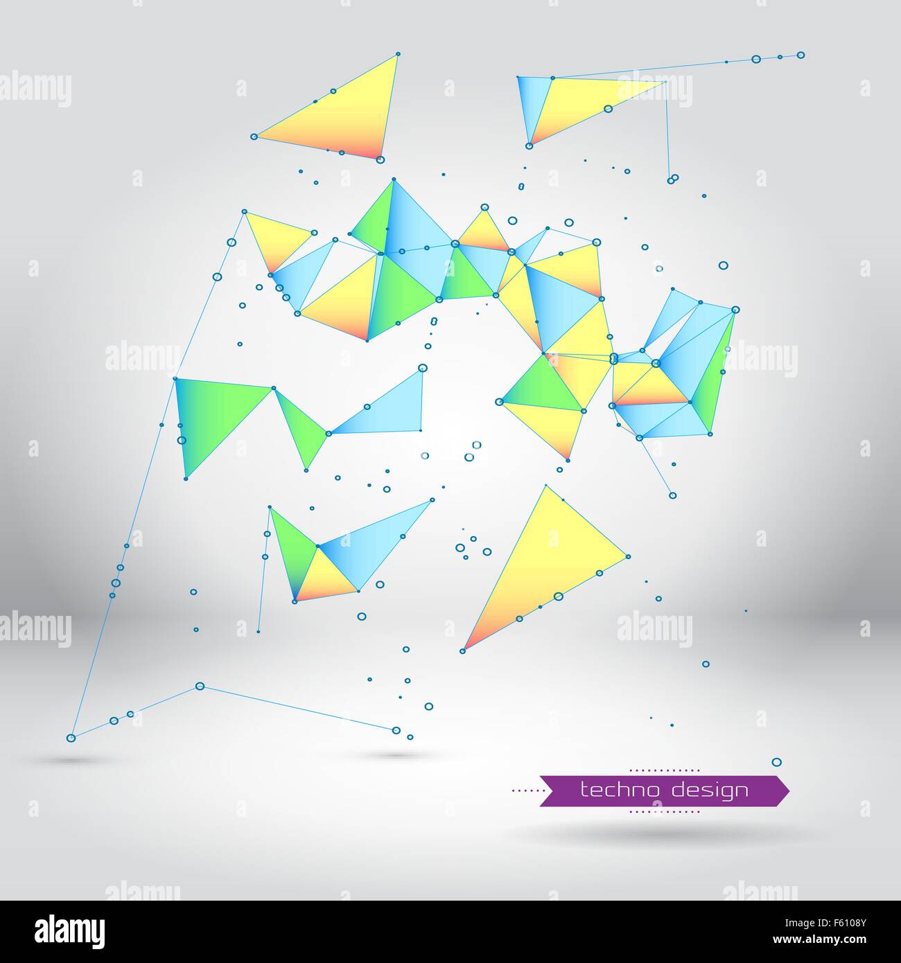 Abstract Geometric Polygonal Shape. Vector Science Background ...