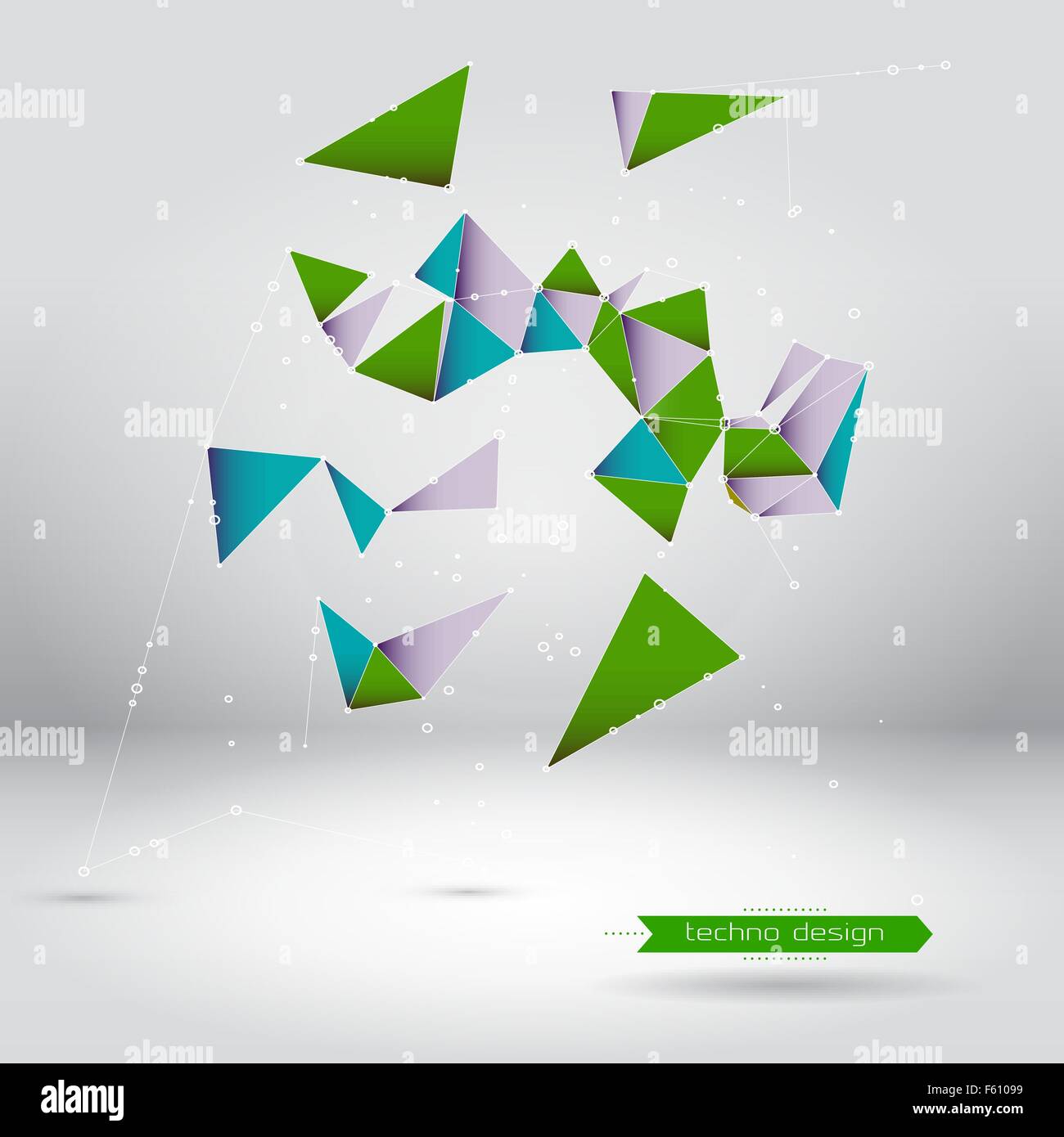 Abstract Geometric Polygonal Shape. Vector Science Background ...