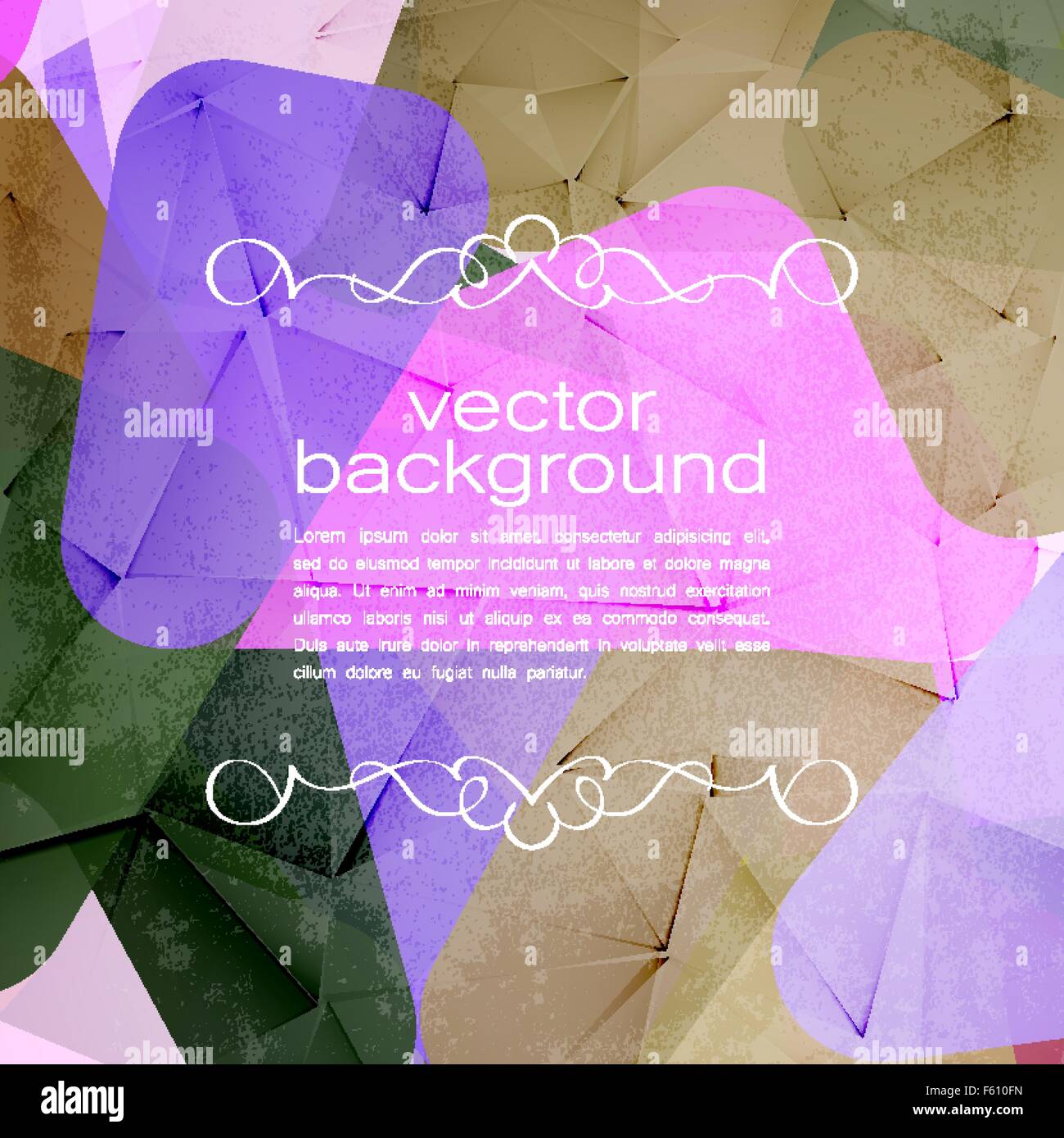 Polygonal Vector Background. Vintage Paper Texture Stock Vector Image ...