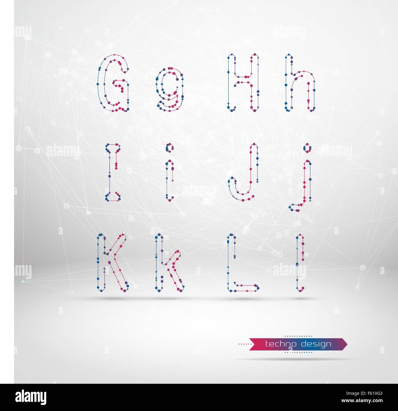 Futuristic Technology Alphabet Stock Vector Image & Art - Alamy