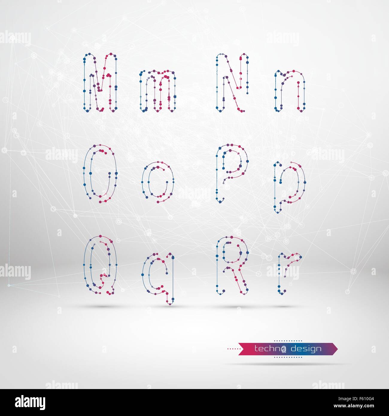 Futuristic Technology Alphabet Stock Vector Image & Art - Alamy