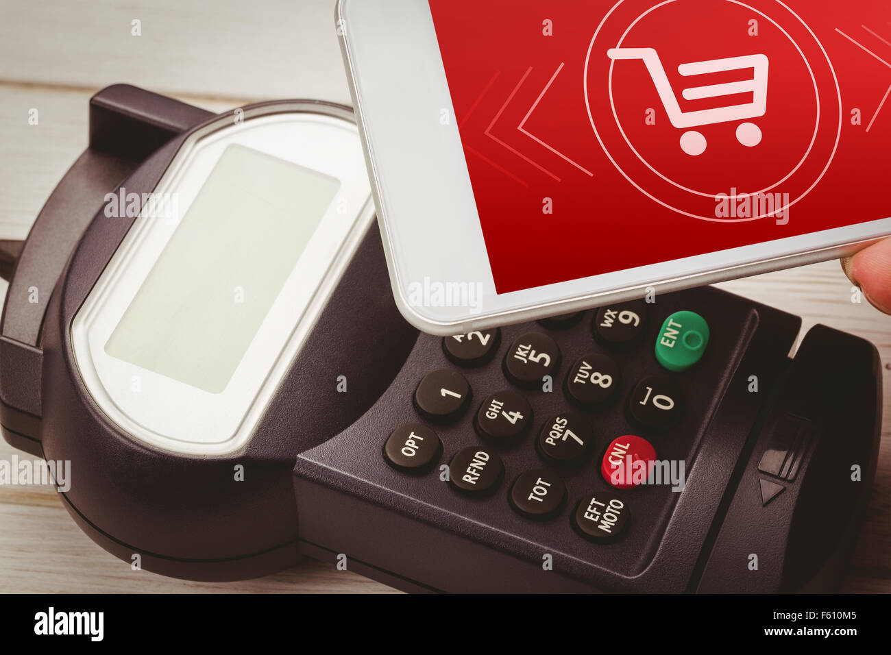 Composite image of payment screen Stock Photo - Alamy