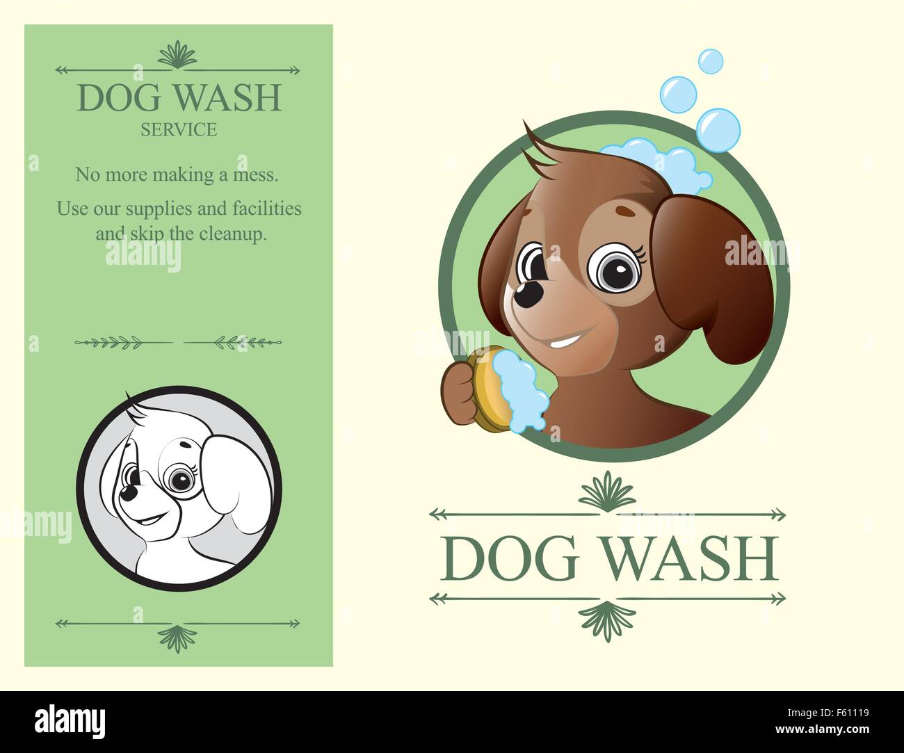 Wet dog Stock Vector Images - Alamy