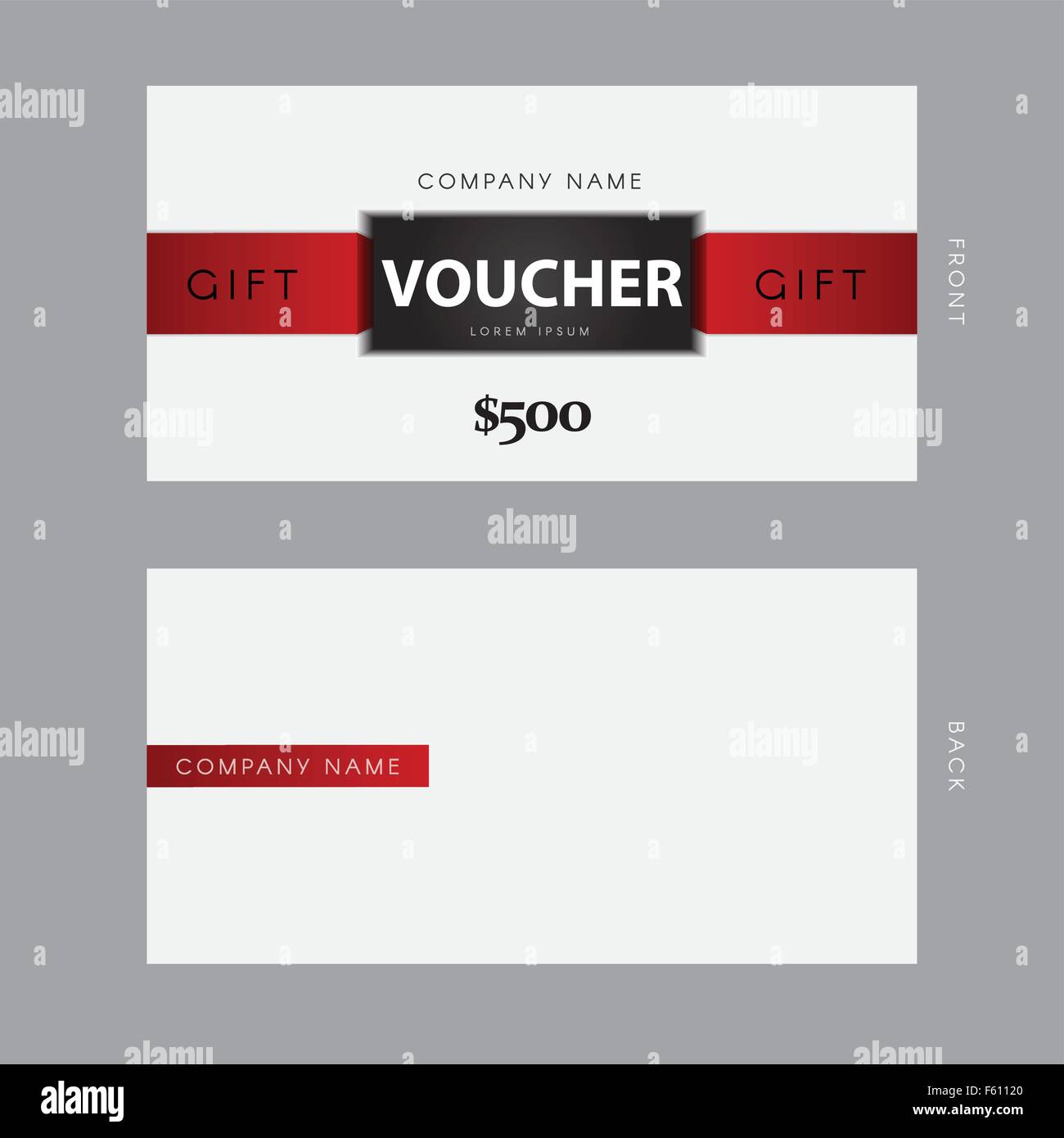 Modern Gift Voucher Template With 3D Elements Stock Vector Image & Art ...