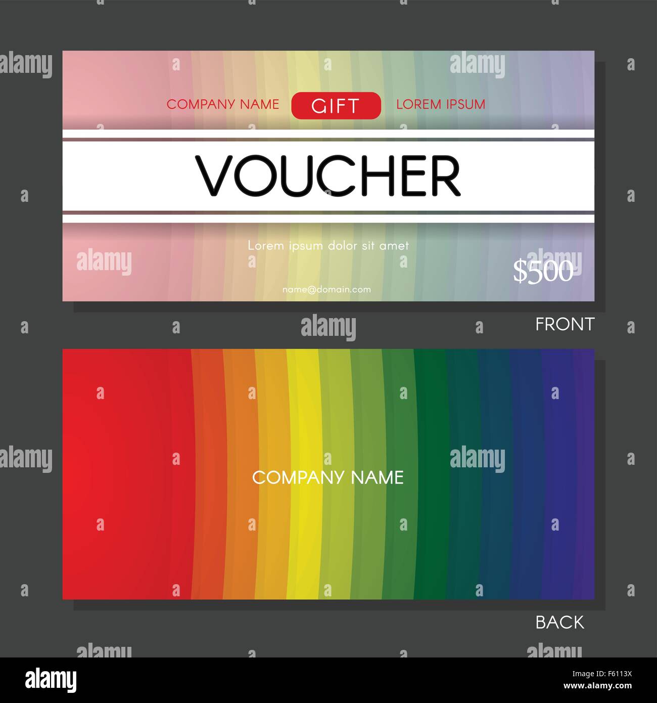 Modern Colorful Gift Voucher Template Stock Vector Image & Art - Alamy