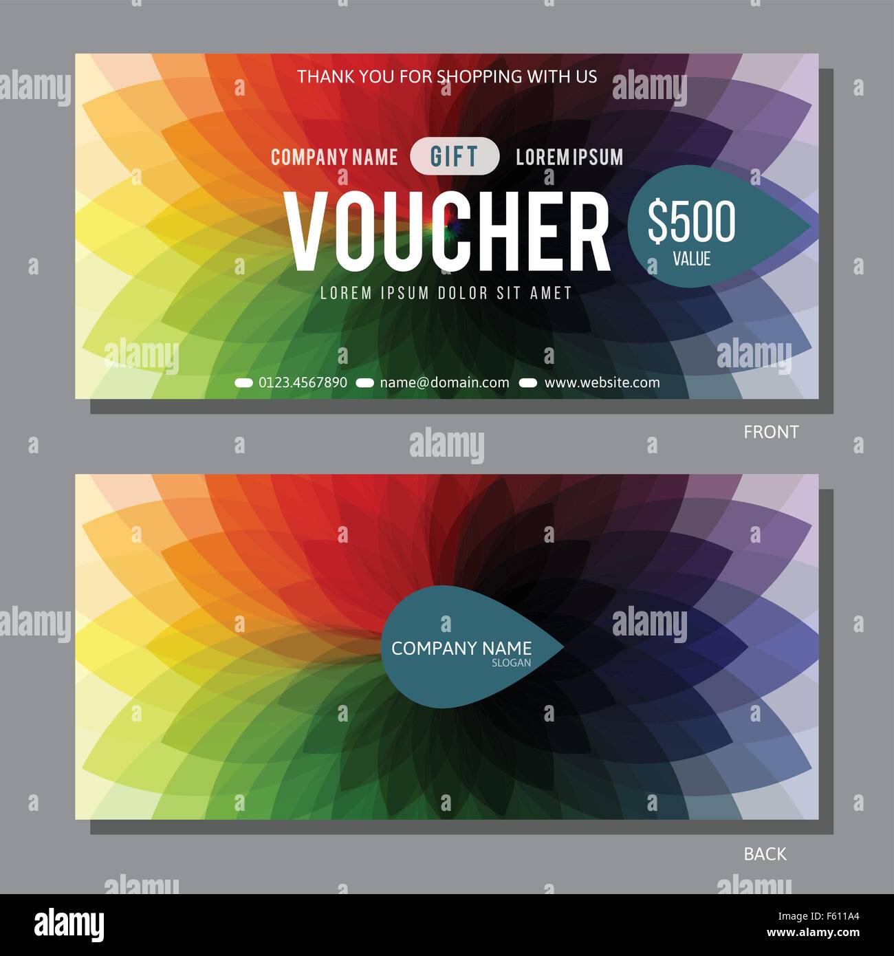 Modern Gift Voucher Template Stock Vector Image & Art - Alamy