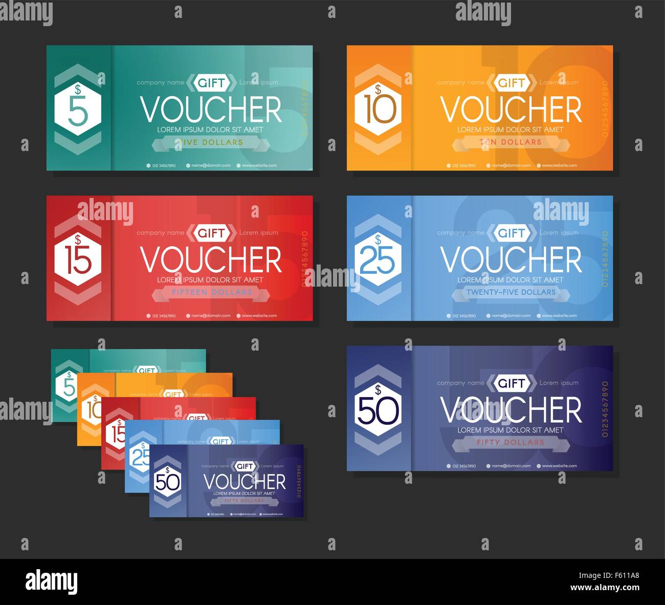 Modern Colorful Gift Voucher Template. Editable Vector Illustration ...