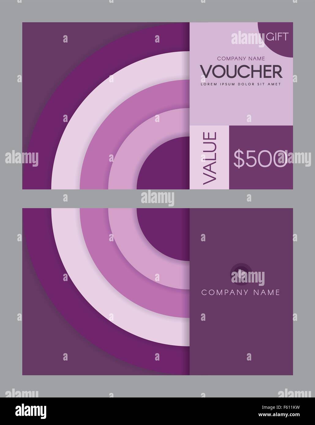 Modern Gift Voucher Template. Monochromatic color scheme Stock Vector ...