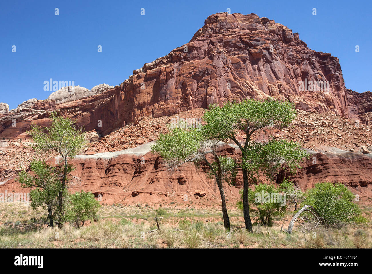 Landscape and rock formations at Fruita, Capitol Reef National Park ...