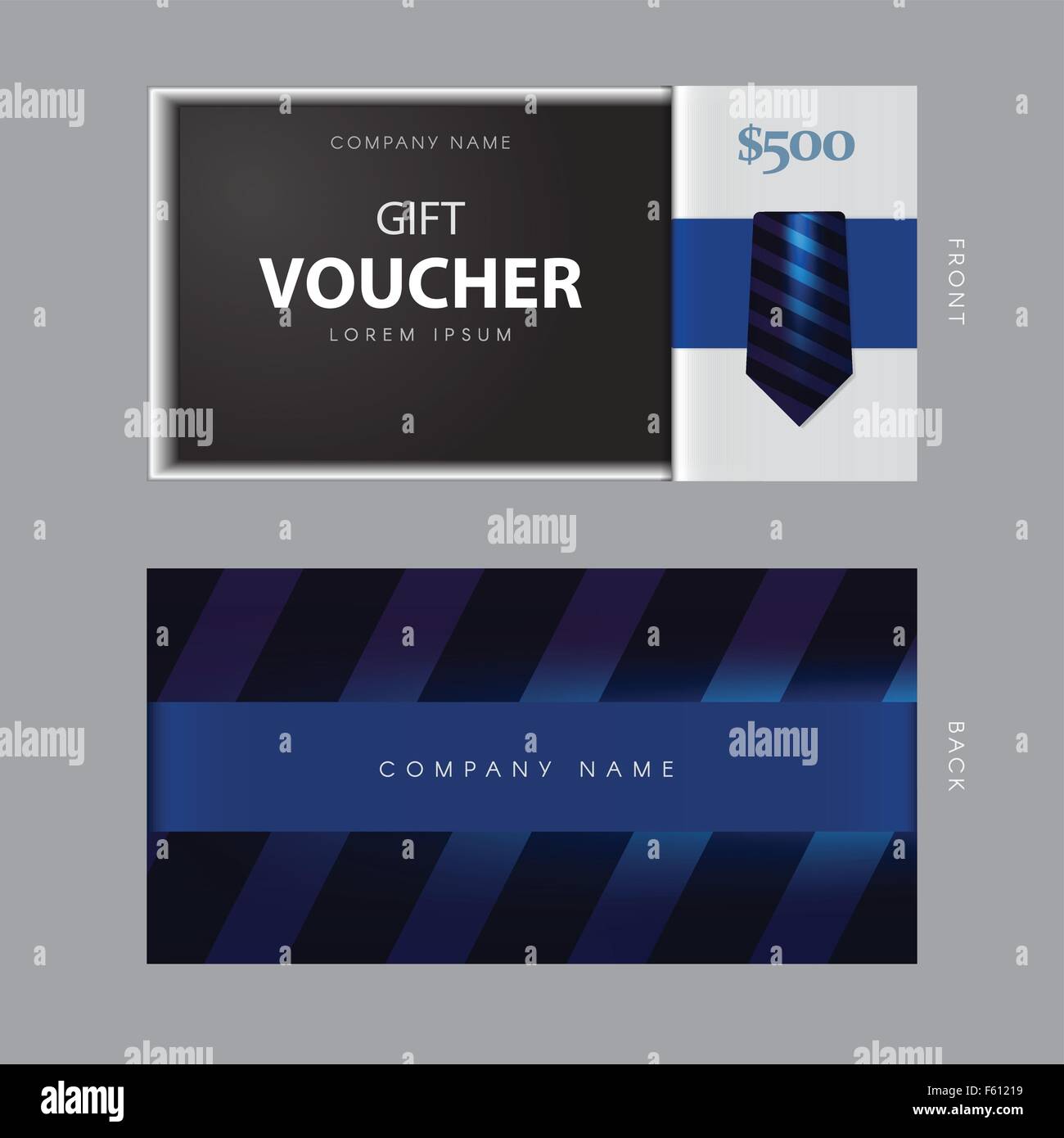Gift Voucher Template With Necktie Box Stock Vector Image & Art - Alamy
