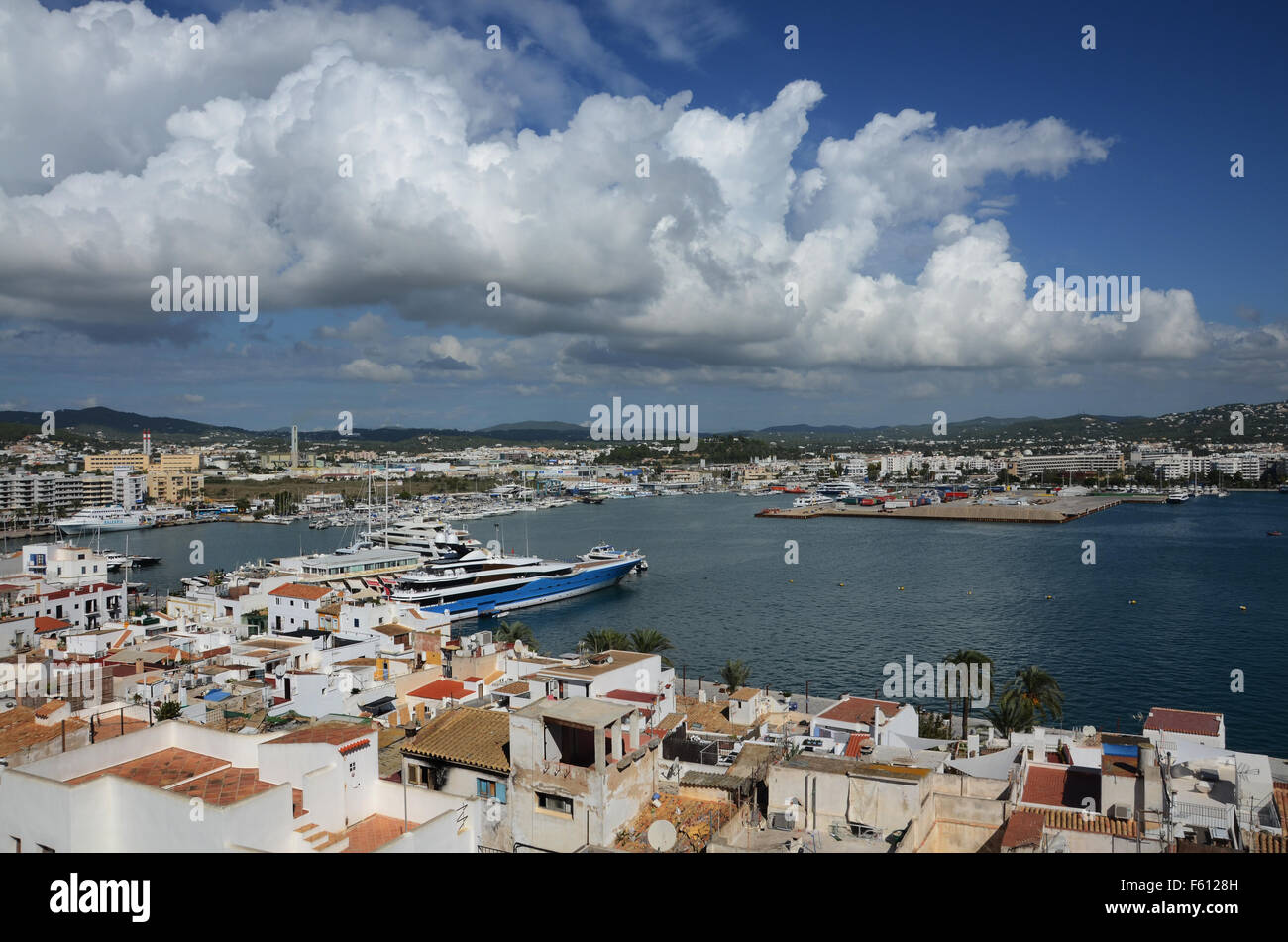 Eivissa harbour and marina, Ibiza Spain Stock Photo - Alamy