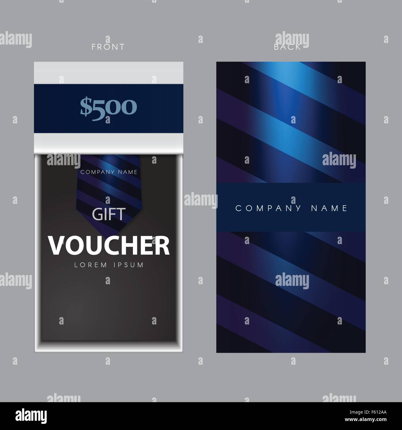 Gift Voucher Template With Necktie Box Stock Vector Image & Art - Alamy