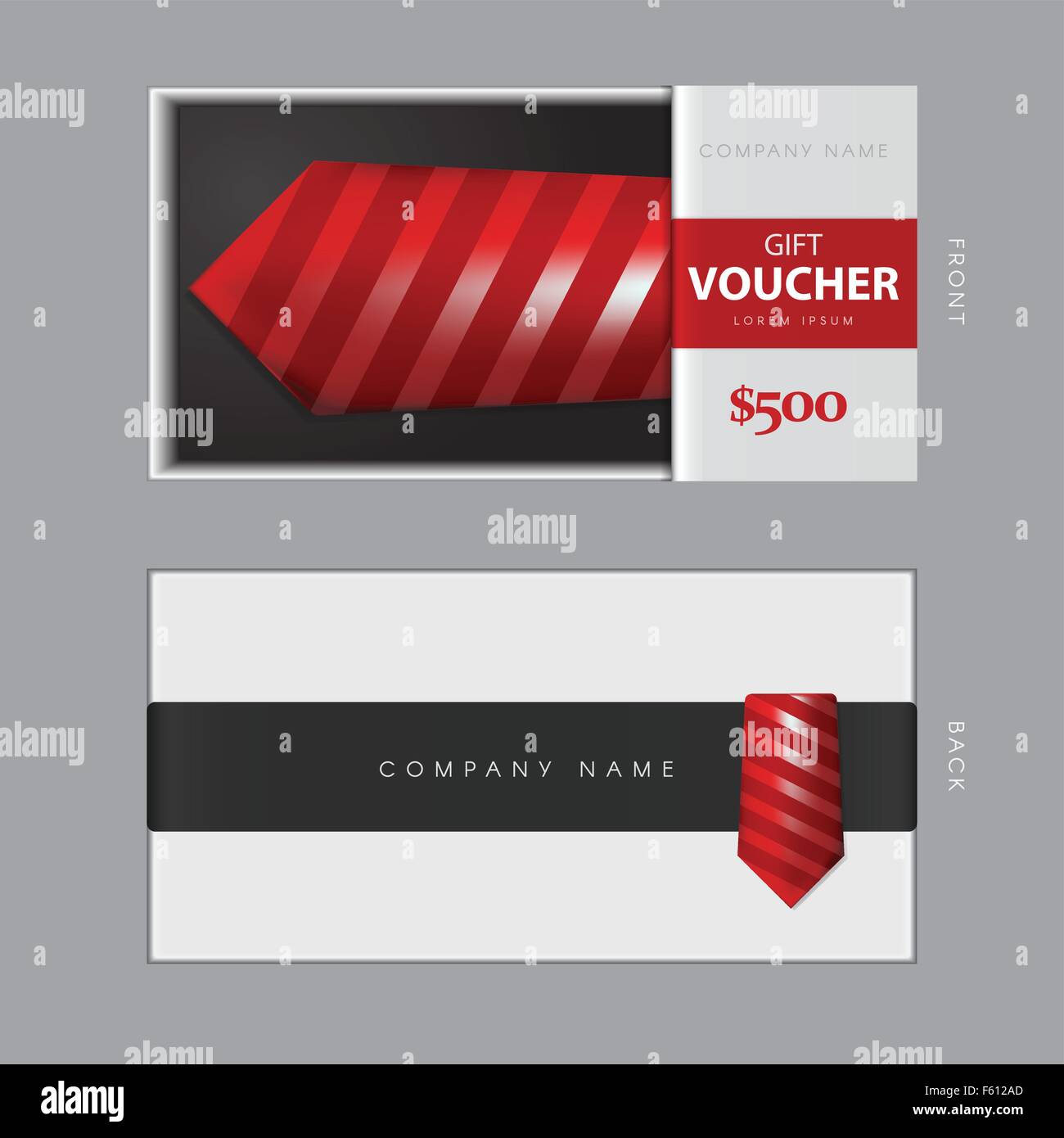 Gift Voucher Template With Necktie Box Stock Vector Image & Art - Alamy