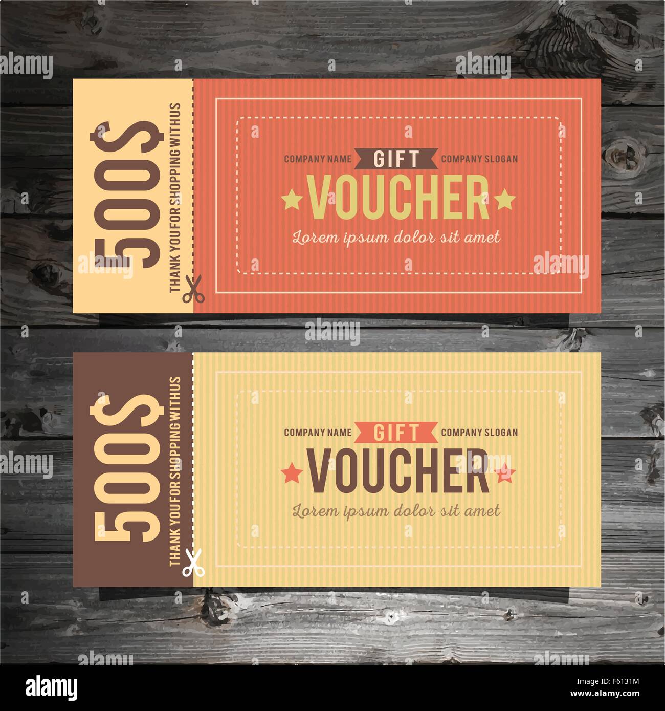Vintage Gift Voucher Vector Template Stock Vector Image & Art - Alamy